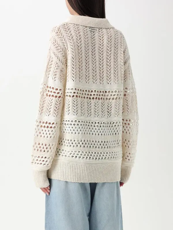 Pinko Openwork Collared Jumper