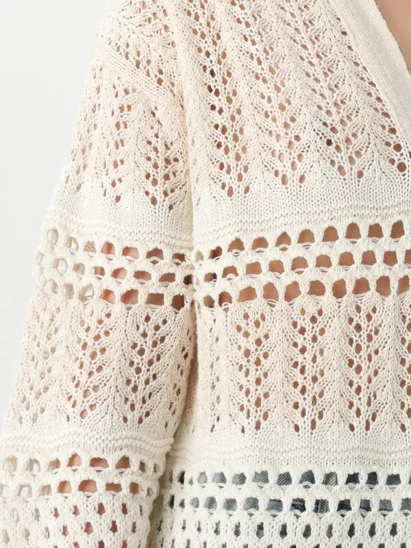 Pinko Openwork Collared Jumper