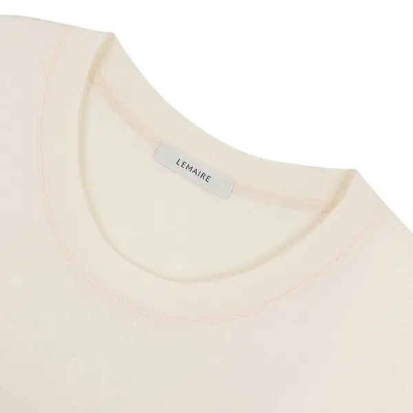 LEMAIRE Short Sleeve Belted Maxi Dress - Light Cream