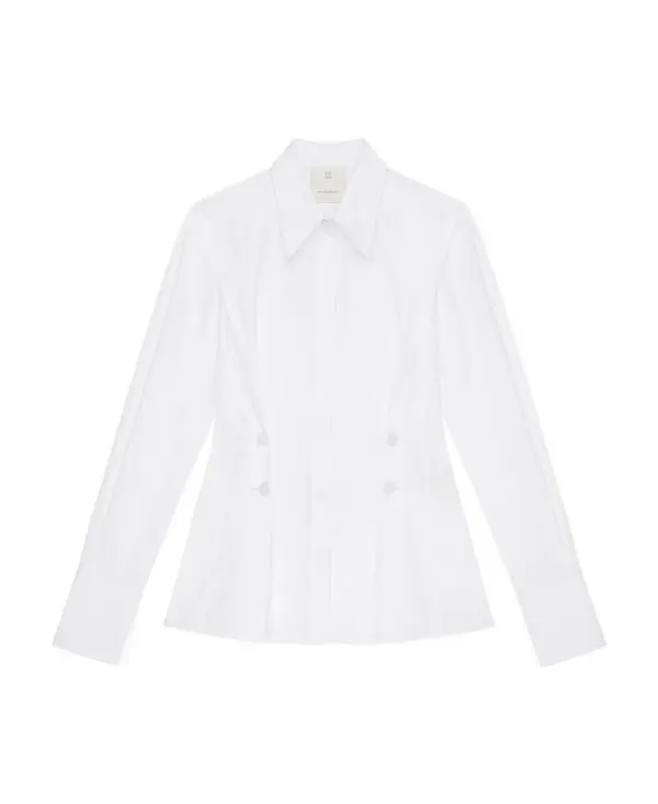 Givenchy Pleated Effect Poplin Shirt - White