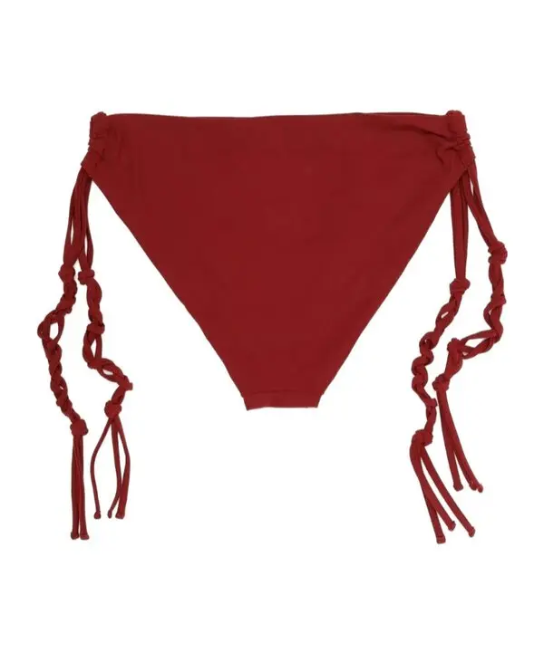 JIL SANDER Tie-detail Bikini Bottoms - Red