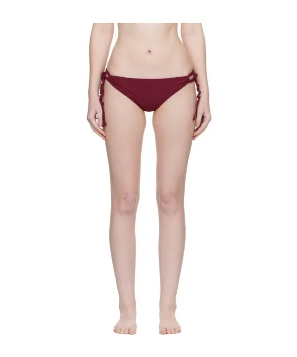 JIL SANDER Tie-detail Bikini Bottoms - Red