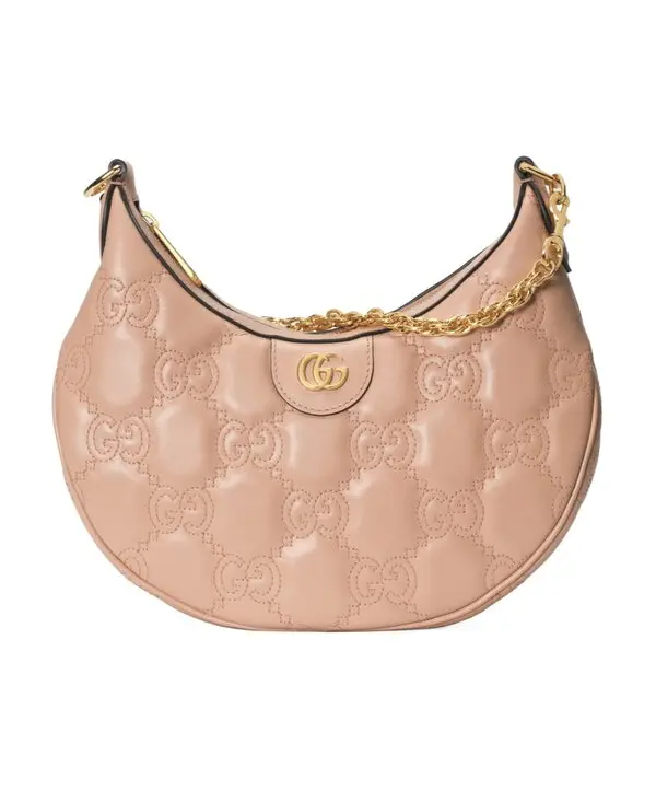 Gucci Padded Chain Shoulder Bag - Nude