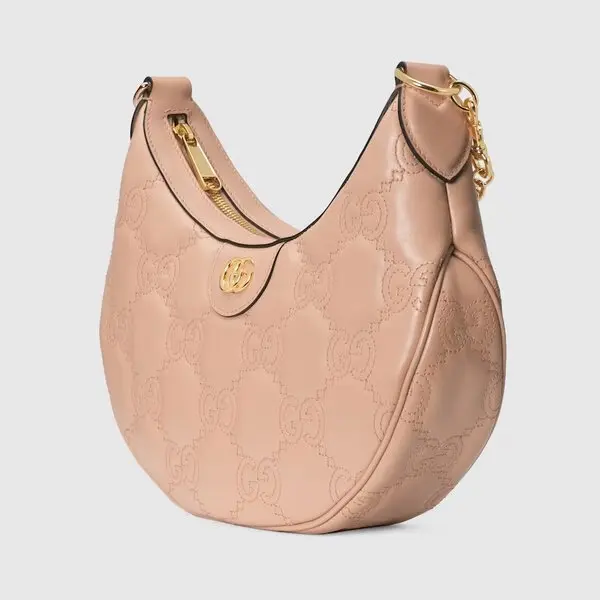 Gucci Padded Chain Shoulder Bag - Nude