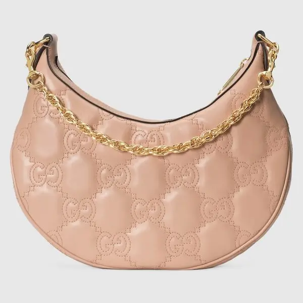 Gucci Padded Chain Shoulder Bag - Nude