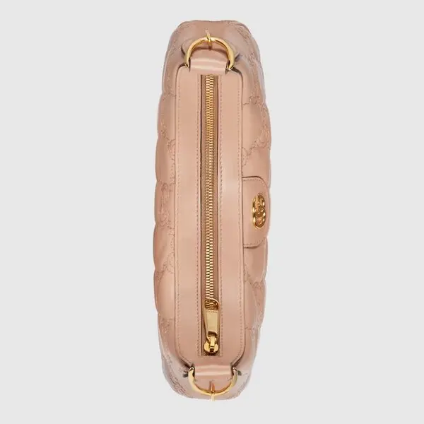 Gucci Padded Chain Shoulder Bag - Nude