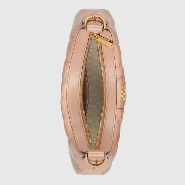 Gucci Padded Chain Shoulder Bag - Nude