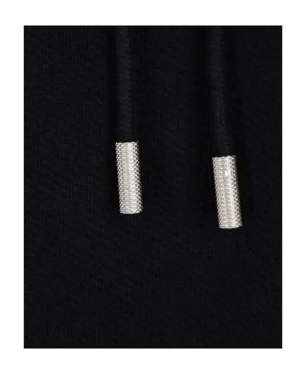 Off-White Diag-print Cotton Hoodie - Black