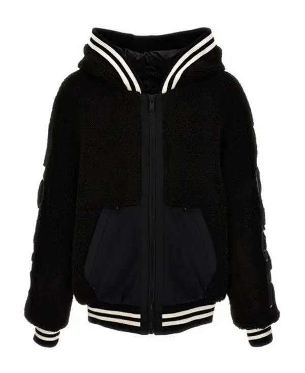 Moose Knuckles Long Sleeve Hooded Jacket With Logo Embroidery