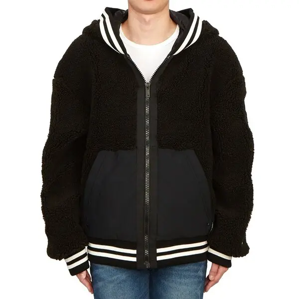 Moose Knuckles Long Sleeve Hooded Jacket With Logo Embroidery