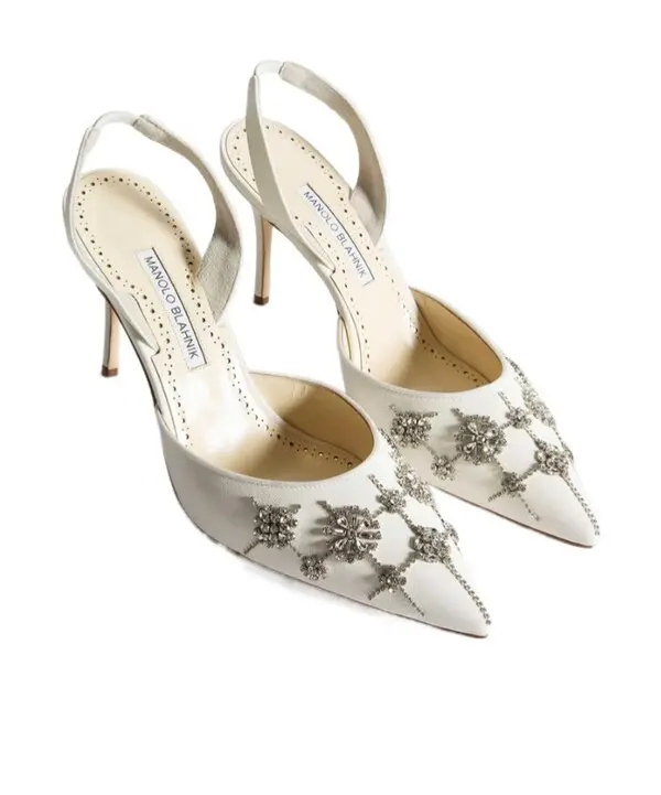 Manolo Blahnik Ralyne Embellished Slingback Pumps