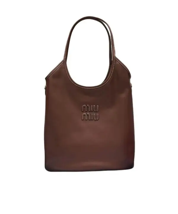 Miu Miu Ivy Logo-lettering Tote Bag - Heather