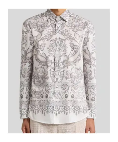 Etro Cotton Shirt With Placed Print