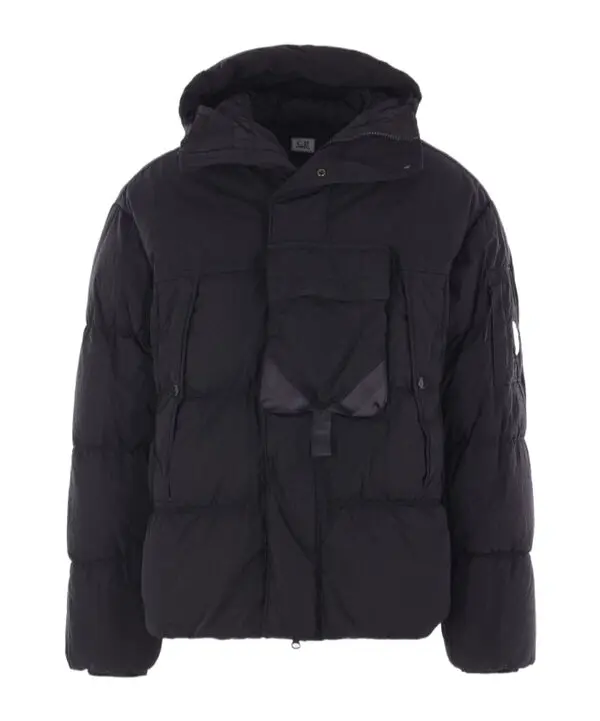 C.P. COMPANY Hooded Down Jacket - Black