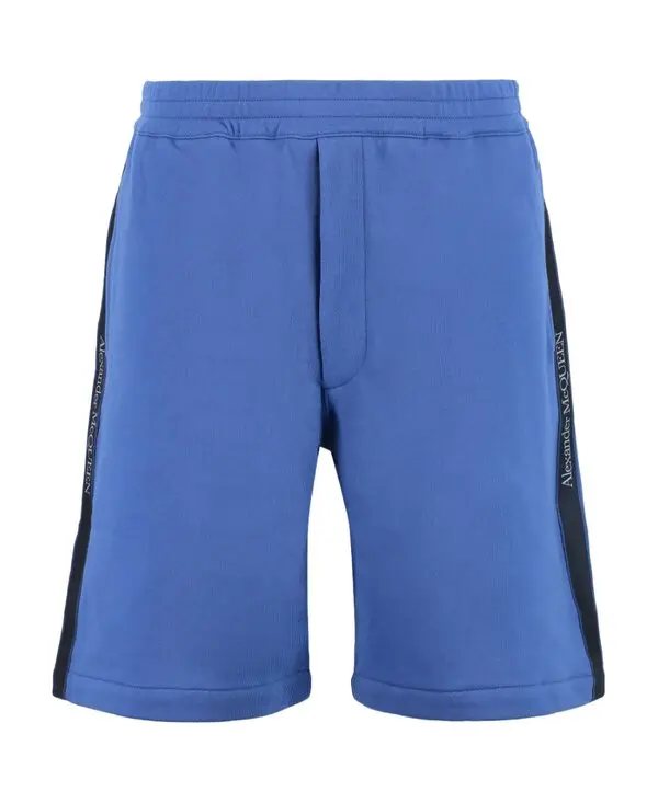 Alexander McQueen Logo Tape Elasticated Waistband Jersey Shorts