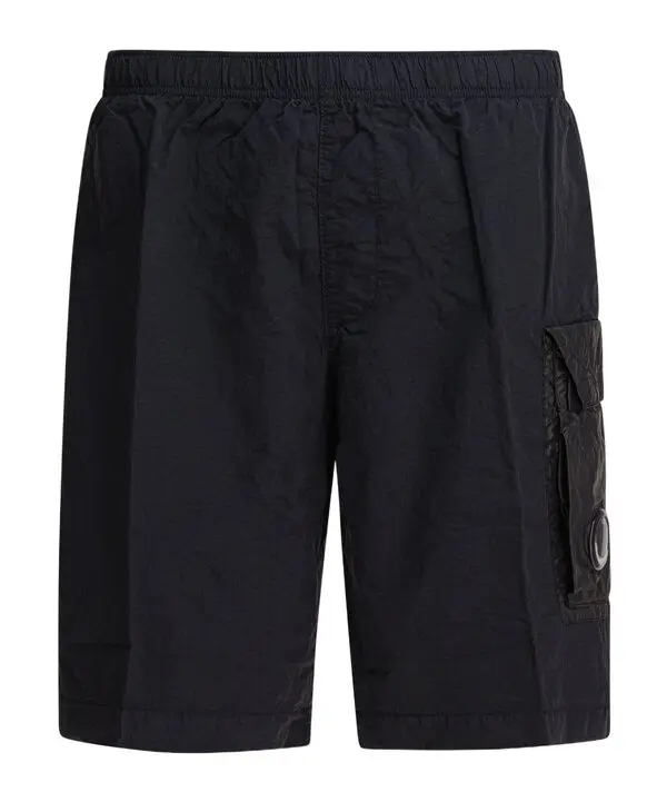 C.P. COMPANY Logo Plaque Cargo Swim Shorts - Black