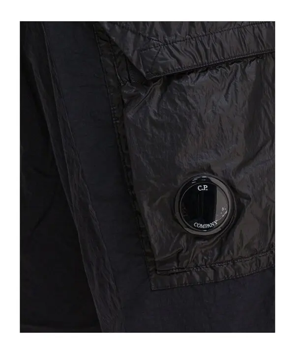 C.P. COMPANY Logo Plaque Cargo Swim Shorts - Black