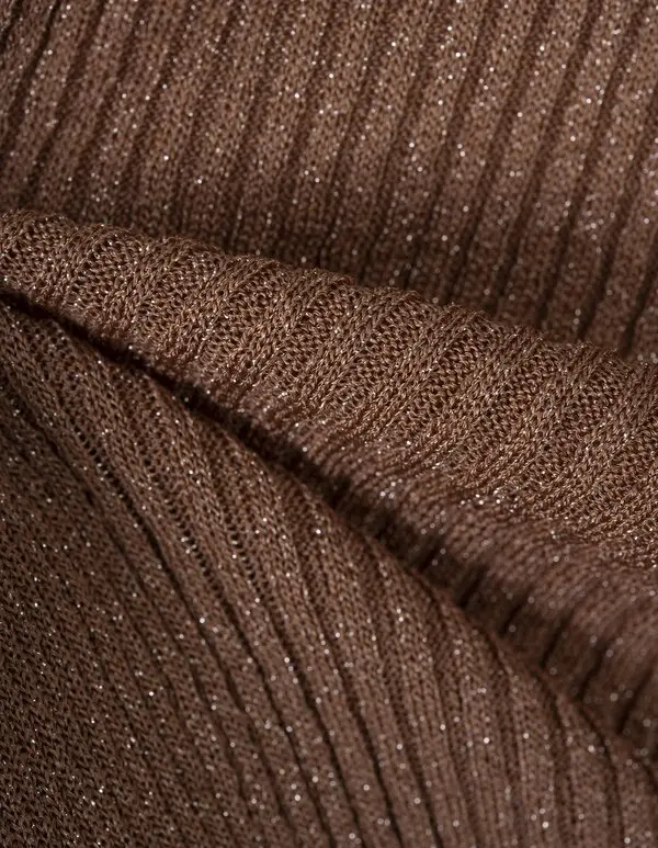 Chloé Ribbed-knit Mini Dress With Wavy Hem And Cuffs