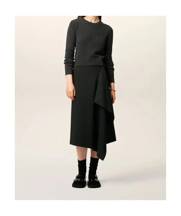 AMI Paris De Coeur Embroidered Sweater - Anthracite