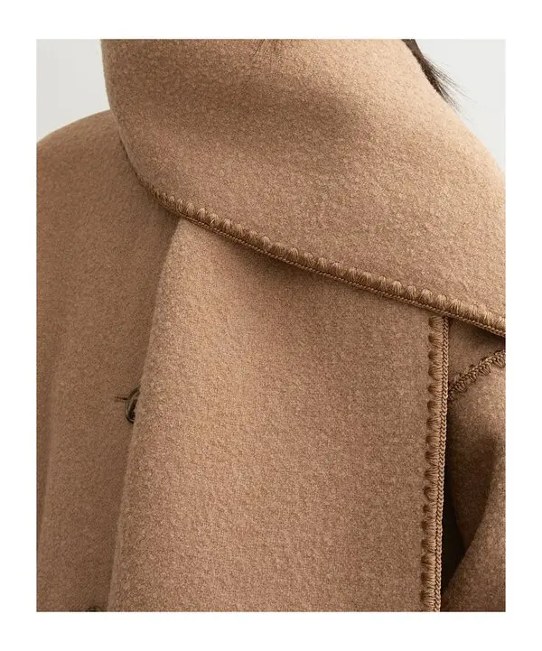 TOTEME Whipstitch-trim Scarf Jacket - Camel