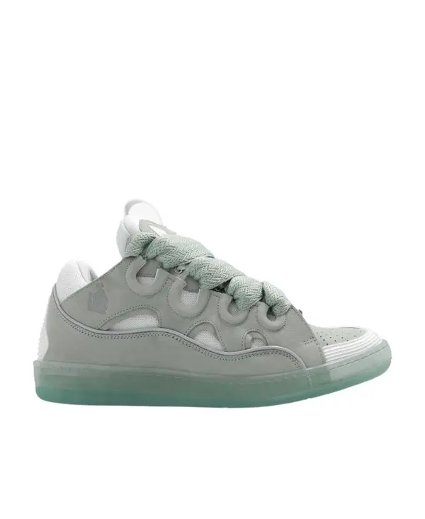 LANVIN Curb Lace-up Sneakers - Gray