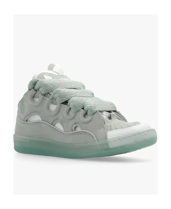 LANVIN Curb Lace-up Sneakers - Gray