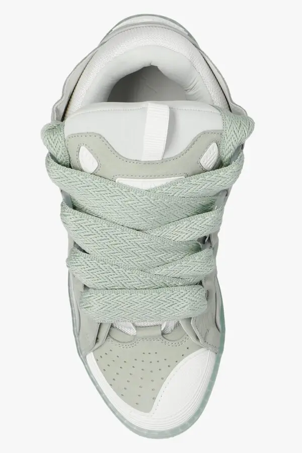 LANVIN Curb Lace-up Sneakers - Gray
