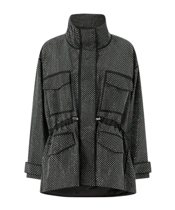 Pinko Rhinestoned Technical Parka