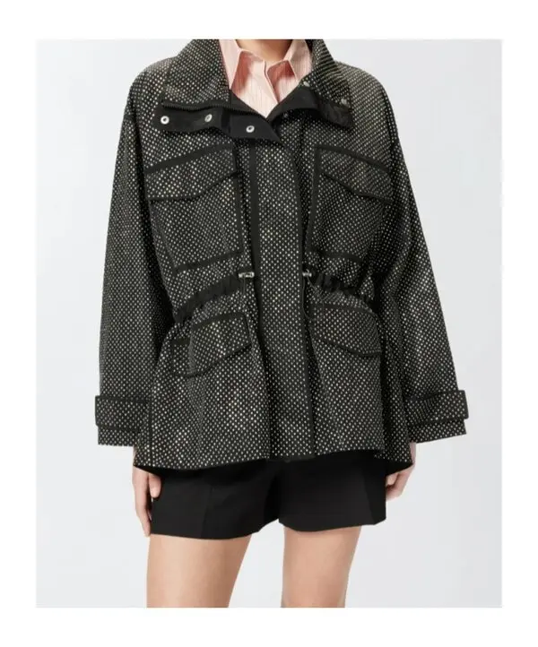 Pinko Rhinestoned Technical Parka