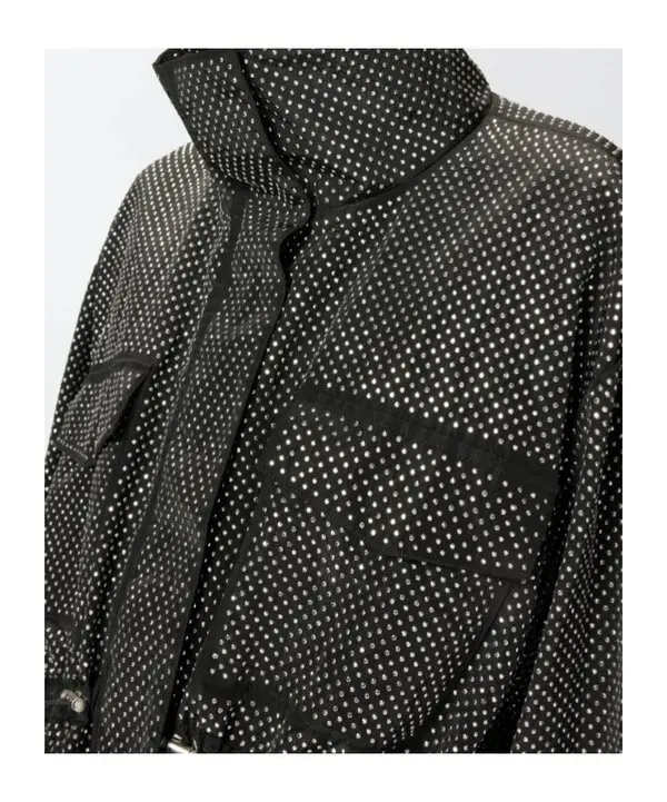 Pinko Rhinestoned Technical Parka