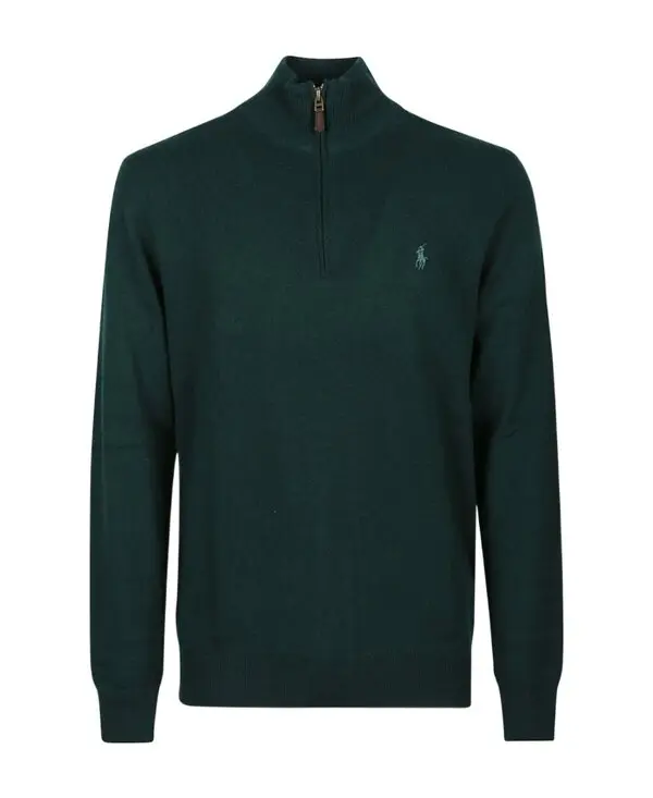 Polo Ralph Lauren Half-zip Jumper With Embroidered Pony - Black