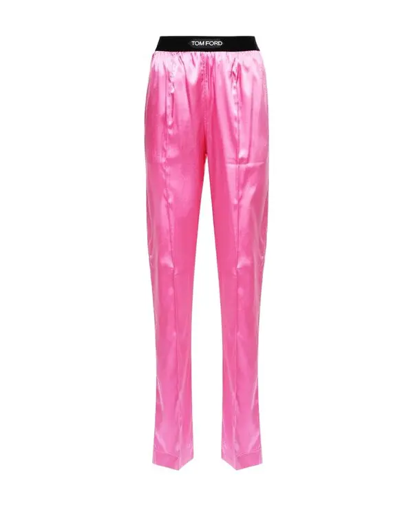 TOM FORD Stretch Satin Pajama Pants - Pink