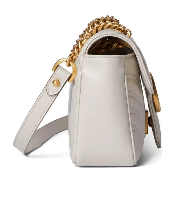 Gucci Gg Marmont Quilted Mini Shoulder Bag - Light Gray