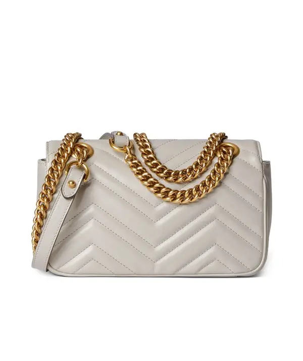 Gucci Gg Marmont Quilted Mini Shoulder Bag - Light Gray