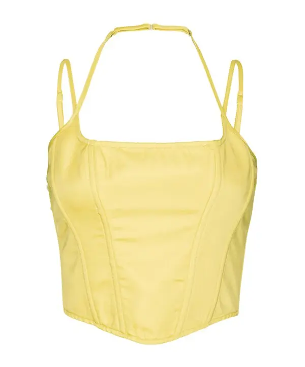 Pinko Halter Neck Sleeveless Top - Yellow