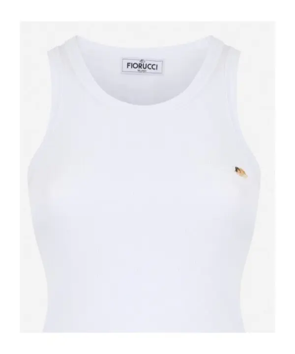 Fiorucci Angel Patch Ribbed Tank Top