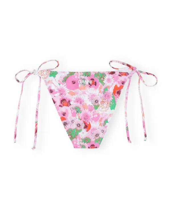 GANNI Floral Printed Bikini Briefs - Pink