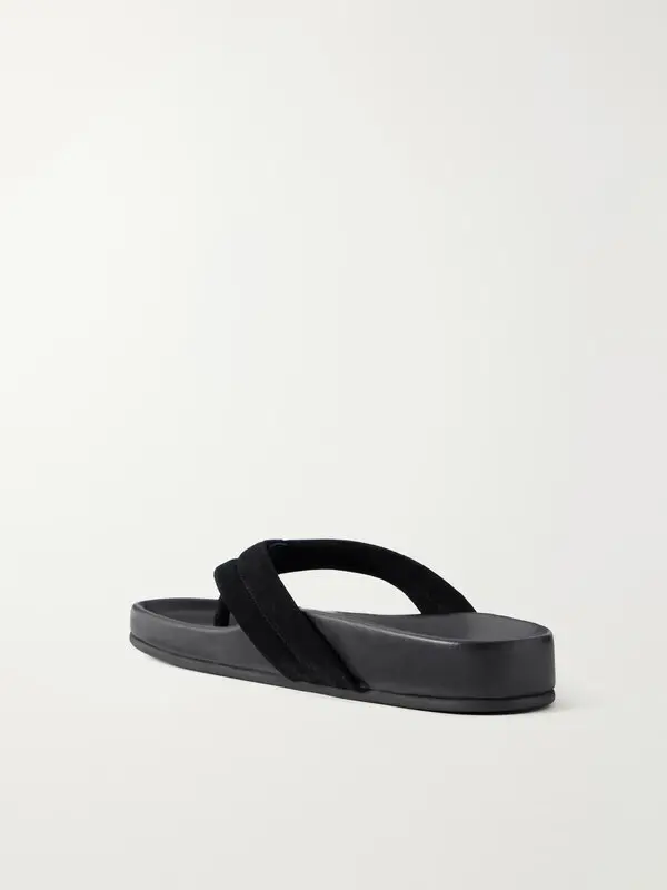 ST. AGNI Suede Platform Thong Sandals