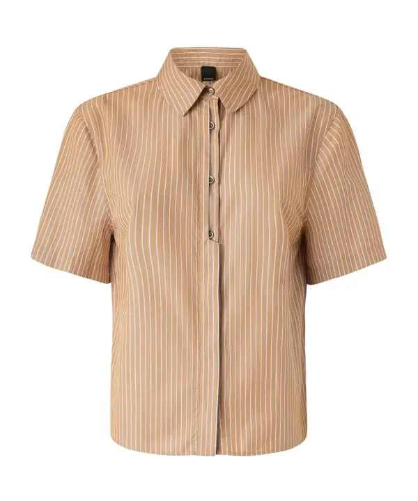 Pinko Striped Short-sleeved Shirt - Nude