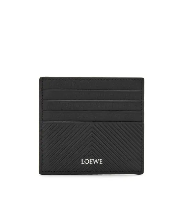 Loewe Logo Printed Open Cardholder - Black