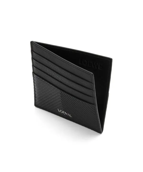 Loewe Logo Printed Open Cardholder - Black