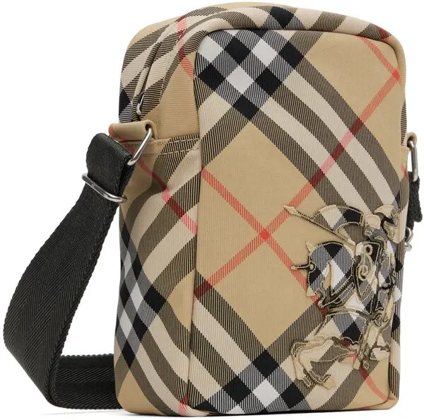 Burberry Checked Zipped Phone Bag