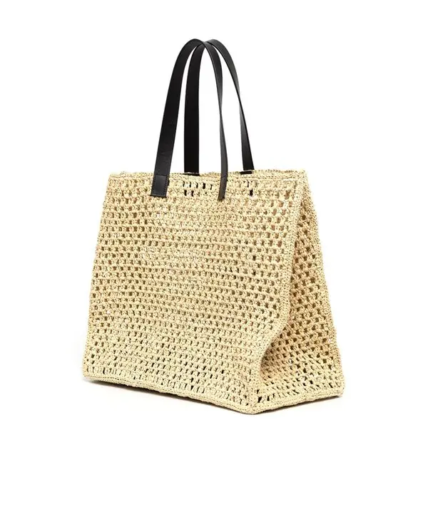 ANINE BING Large Rio Woven Tote Bag - Sand