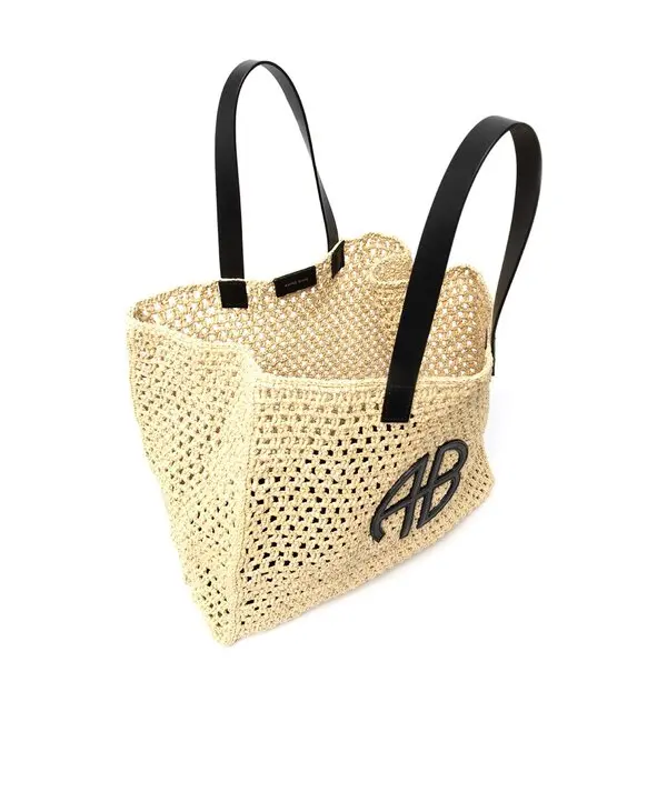ANINE BING Large Rio Woven Tote Bag - Sand