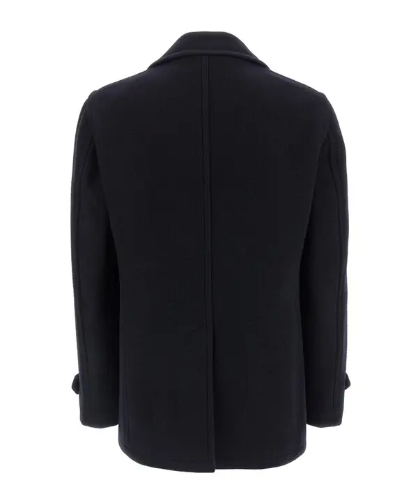 Tagliatore Monaco Double Breasted Coat - Blue
