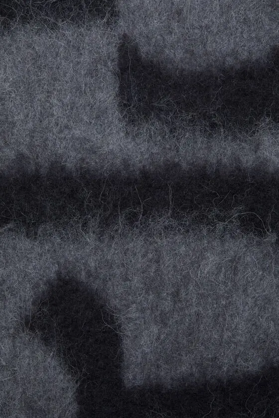 Acne Studios Logo Patch Fringed Edge Scarf