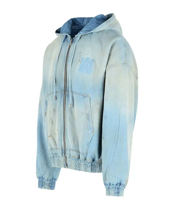 Amiri Ma Denim Zip Hoodie