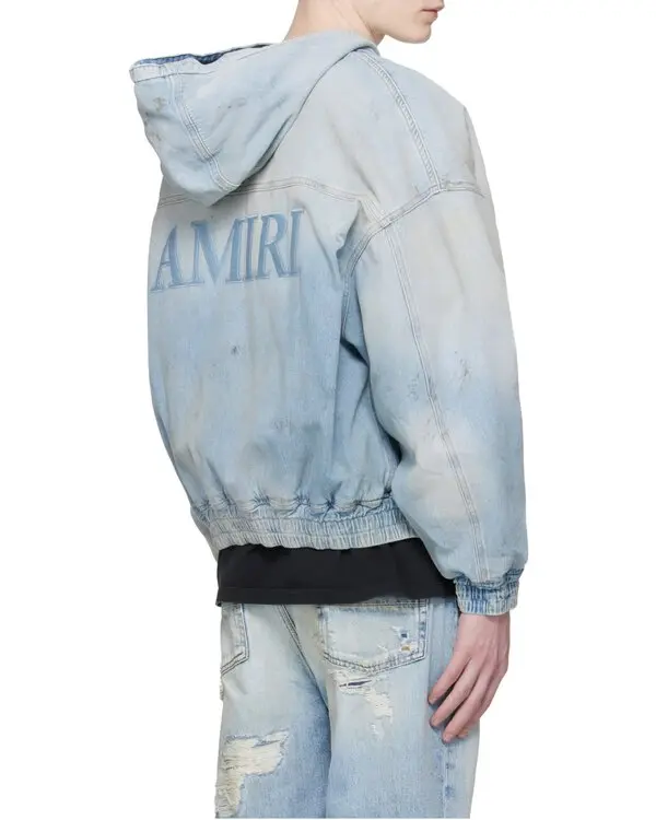 Amiri Ma Denim Zip Hoodie