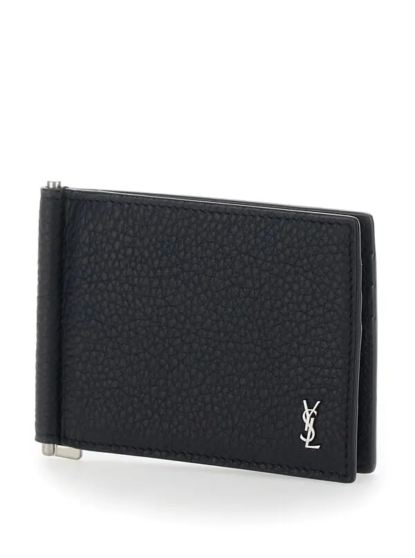 Saint Laurent Logo Plaque Bi-fold Wallet
