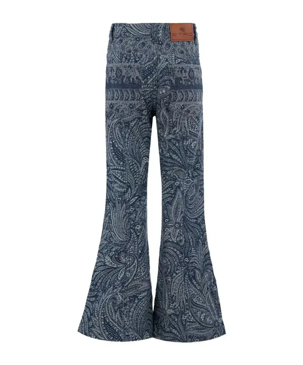 Etro Paisley Flared Jeans - Blue